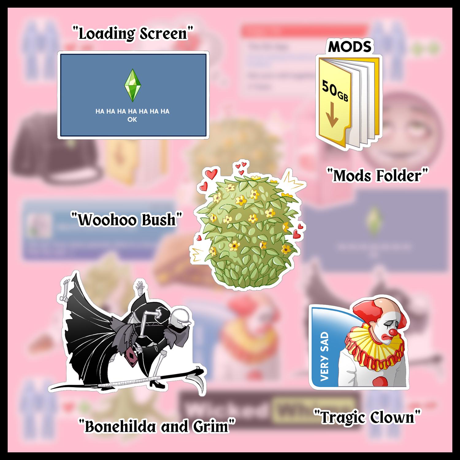 Sims Stickers - Etsy