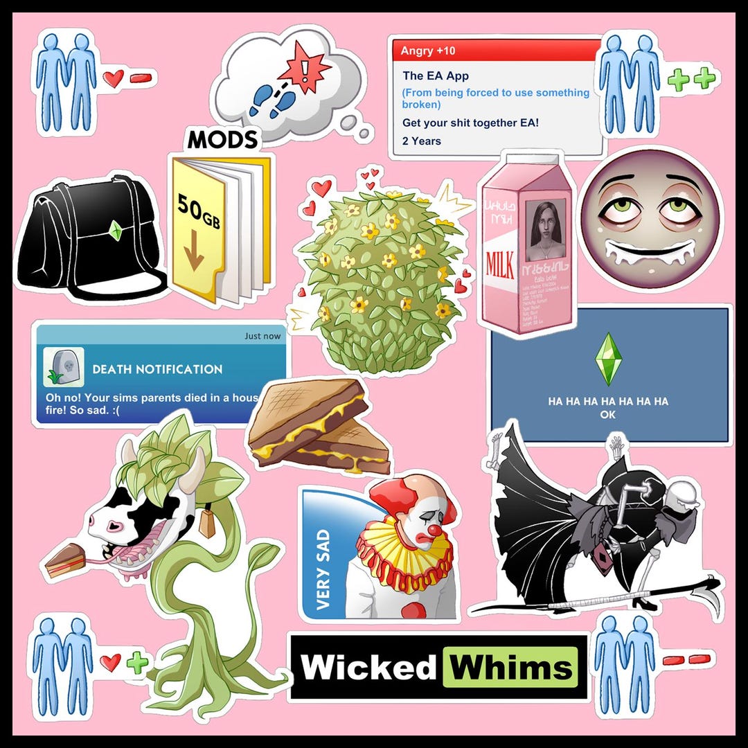 Sims Stickers - Etsy