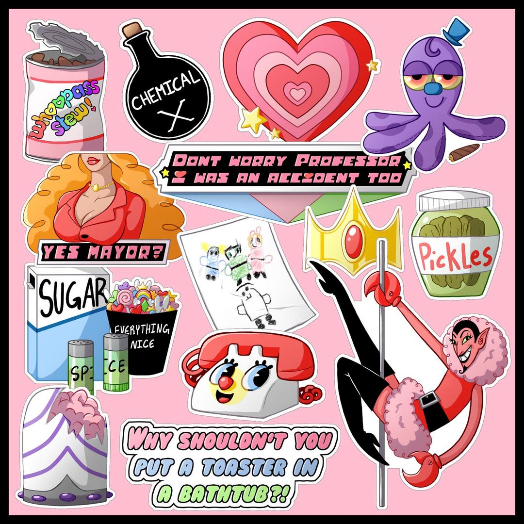 Powerpuff Stickers - Etsy
