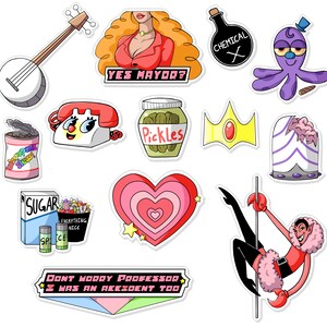 Powerpuff Sticker Set - Etsy