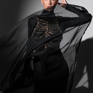 Skeleton + Crown Gold Corset Pride Autfit Chest Bones Corset Custom ...