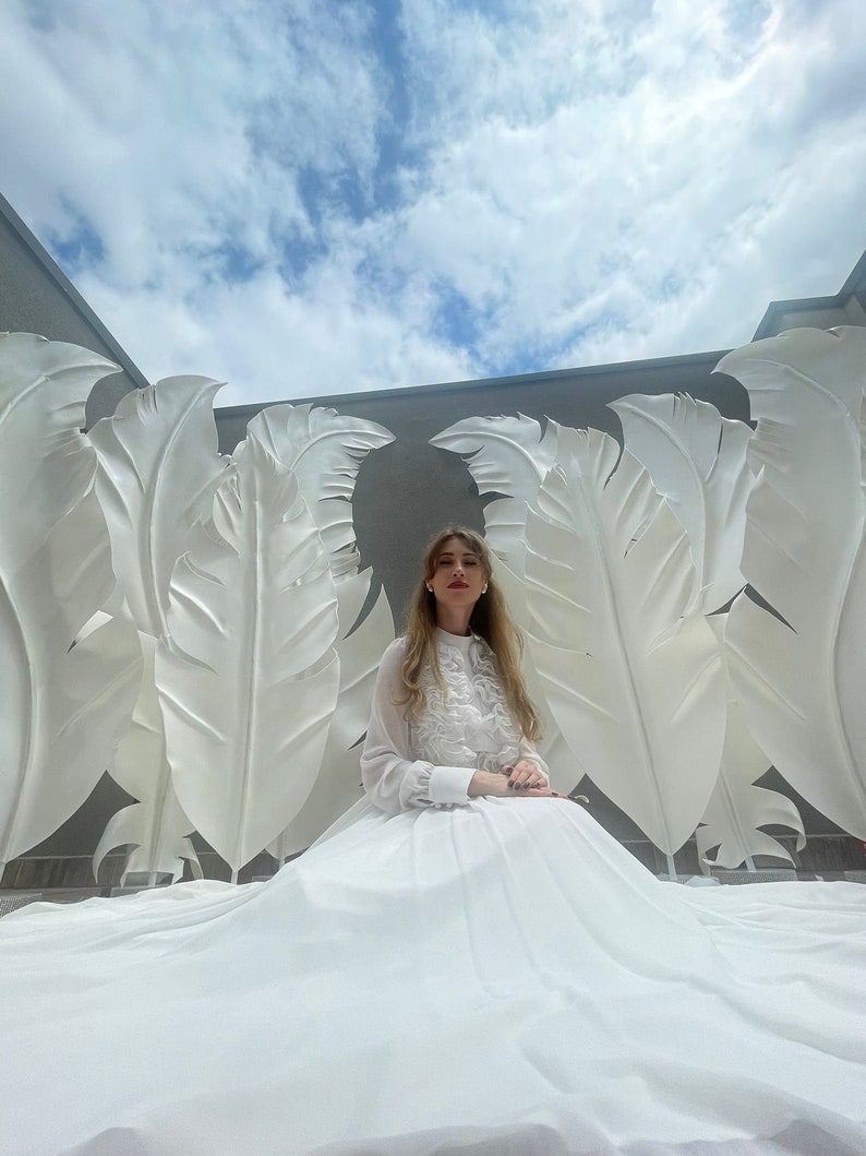 Giant Feathers White Feathers Wedding Decor Large Feathers - Etsy