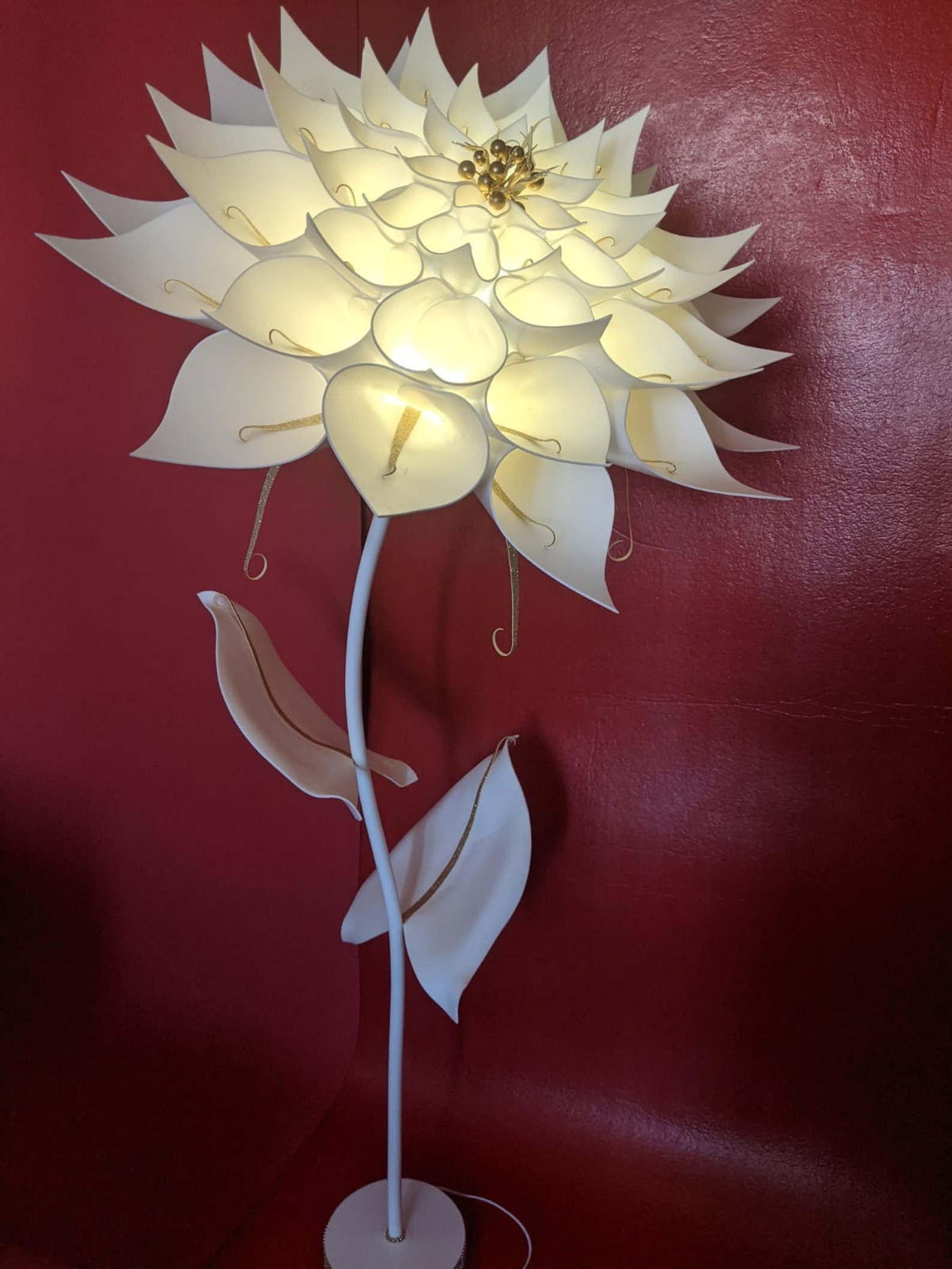 Giant Flower Lamp Floor Lamp Lamp Handmade Birthday Gift Bedside Lamp ...
