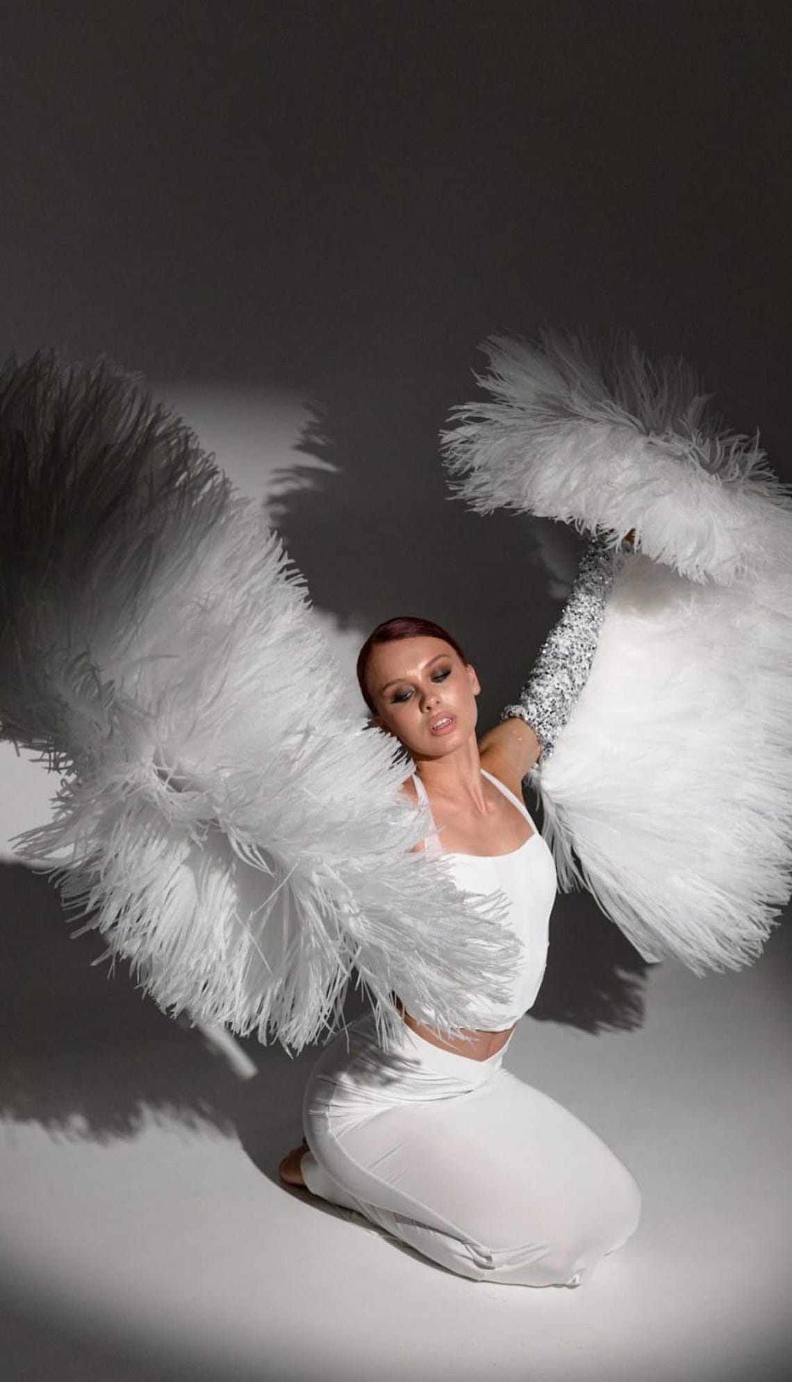 Angel Wings Giant Wings Wings-sleeves Large Wings Fluffi Wings White ...