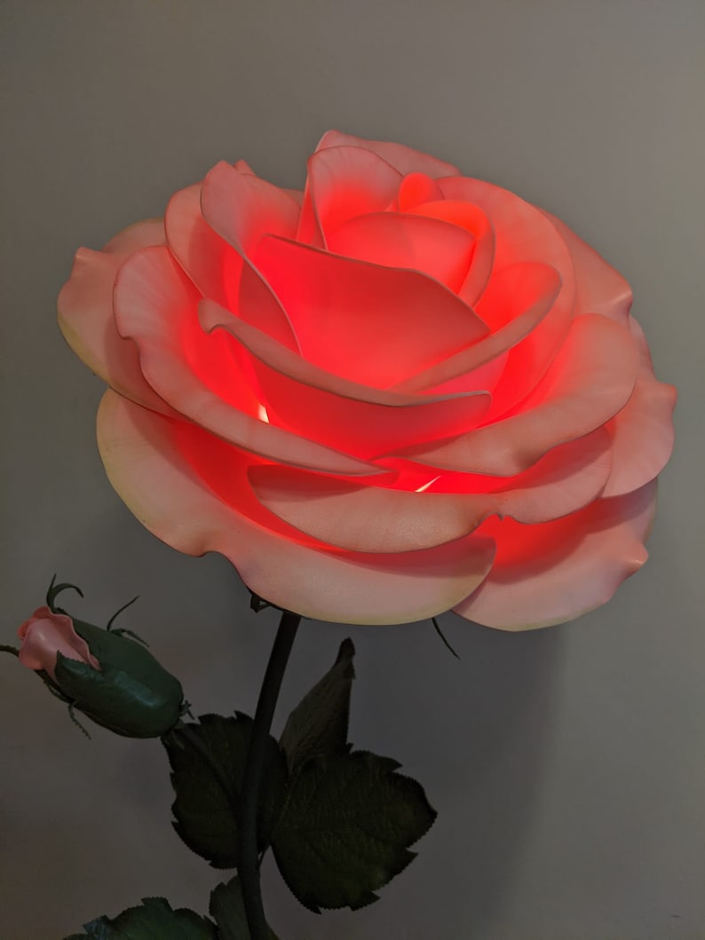 Floor Lamp Giant Isolon Flower Lamp Rose Flower Lamp Night - Etsy
