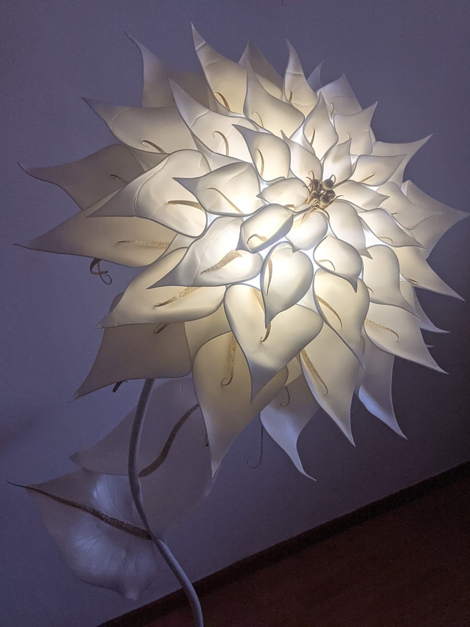 Giant Flower Lamp Floor Lamp Lamp Handmade Birthday Gift Bedside Lamp ...