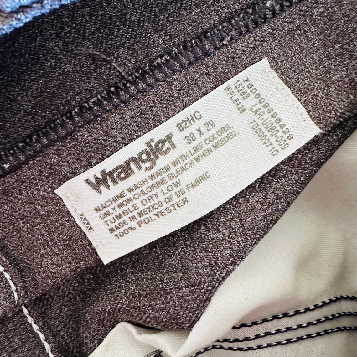 80s WRANGLER Gray Jeans, 37 X 30, 90s Mens Permanent Press Relaxed ...