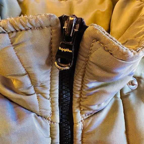 70s Iridescent Belted Puffer, Small, Green Quilted Sk… - Gem