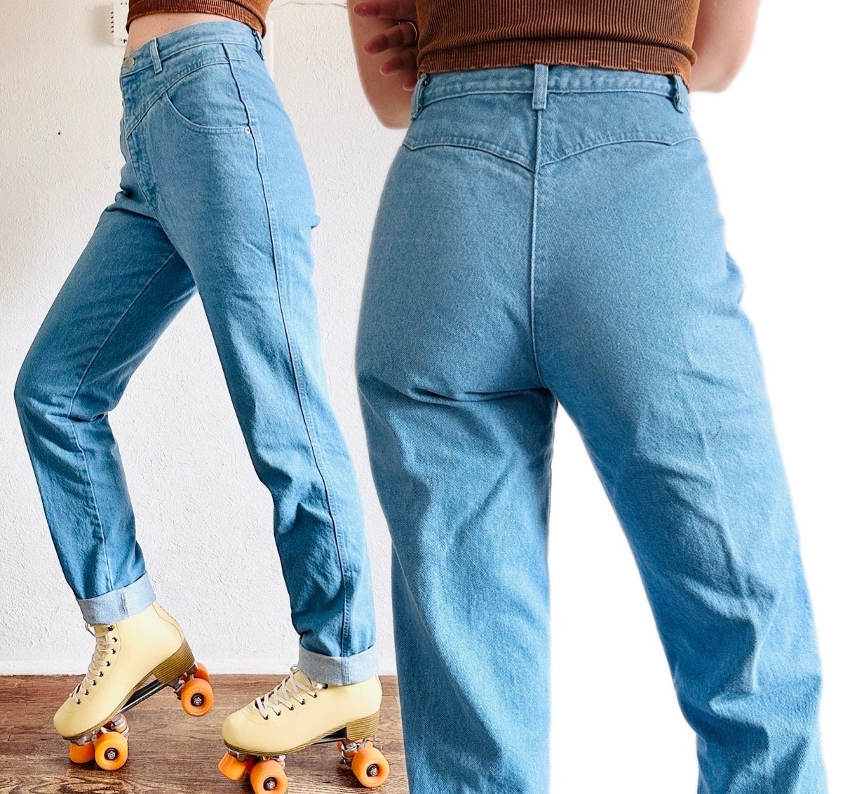80s ROPER Bareback Jeans, 28 Waist, 90s Vintage Rockies Light Blue Wash ...