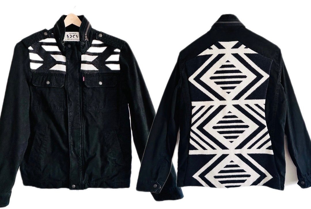 Pendleton Patch Western Jacket, Small, Mens Black Wool Cropped ...