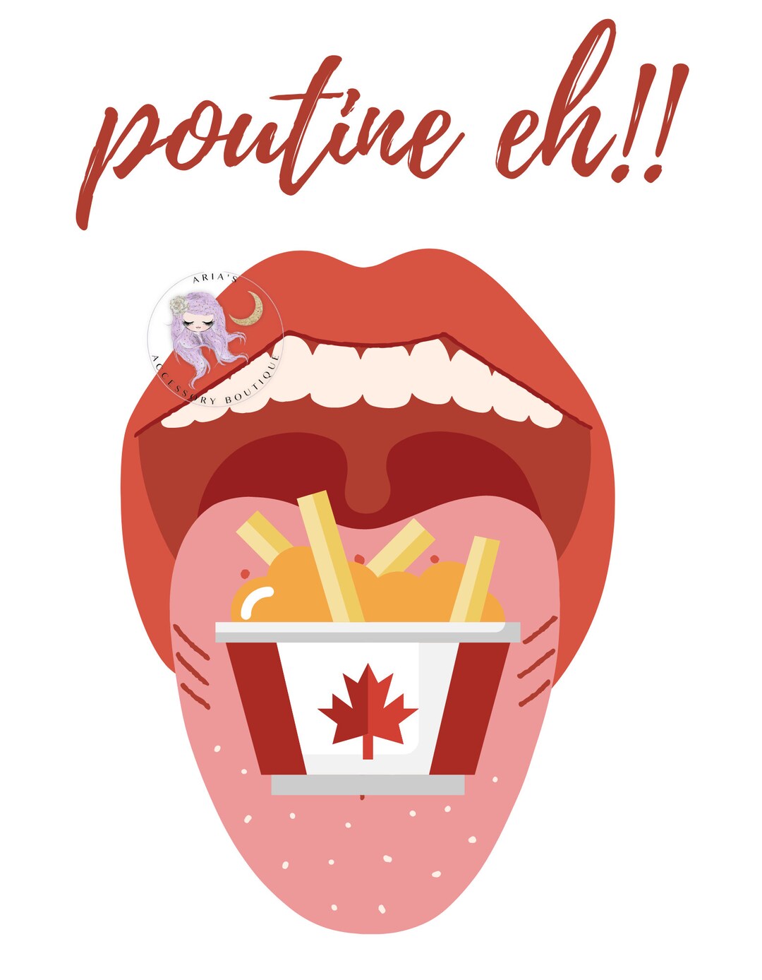 Poutine Eh!! Big Mouth Eating a Poutine, Canada, Canada Day, French ...