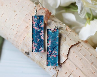 Cherry Blossom Pink Sakura Flower Japanese Stud Earrings, Handmade Earrings, Aesthetic Earrings ...
