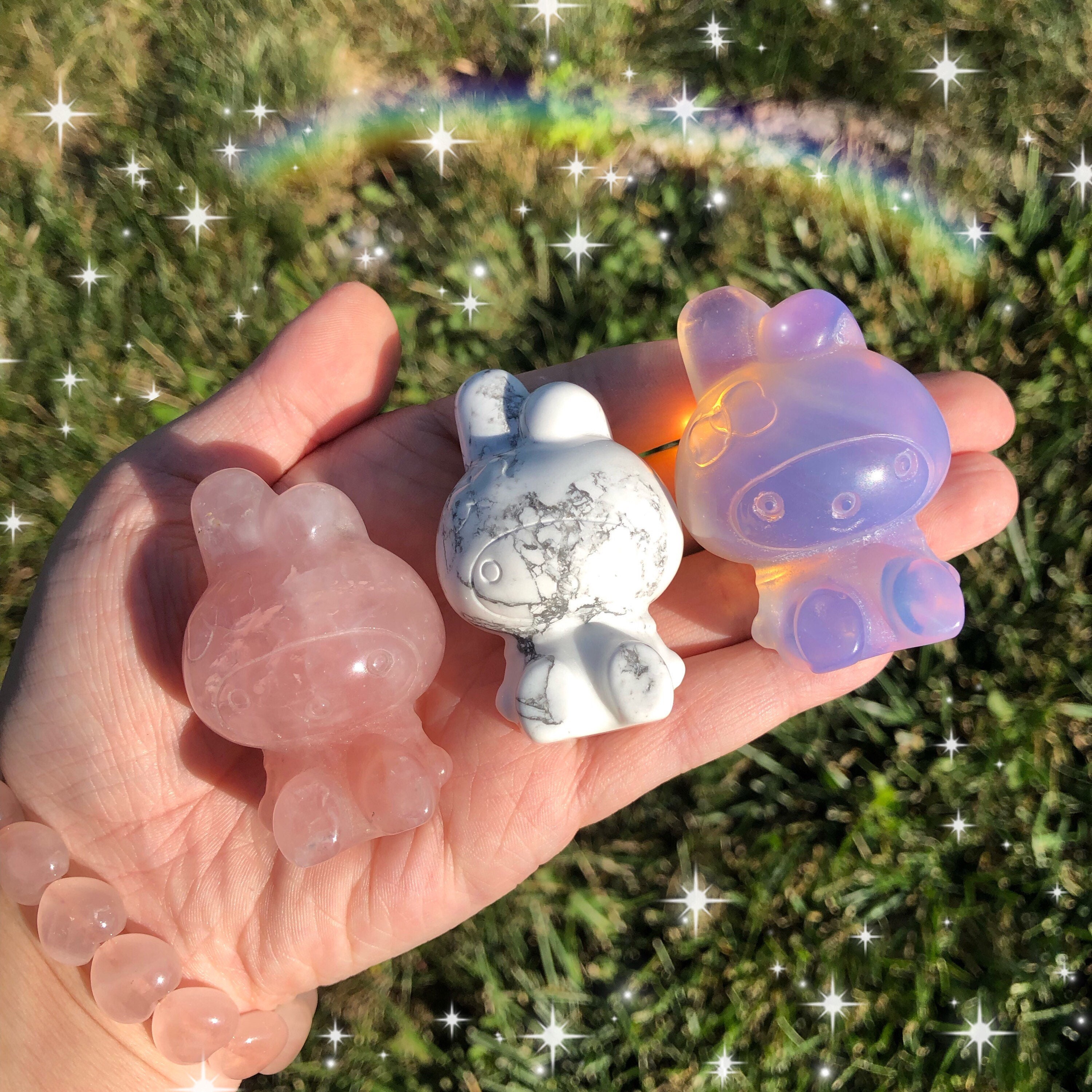 Home Décor Home & Living Rocks & Geodes Hello Kitty Howlite Crystal ...