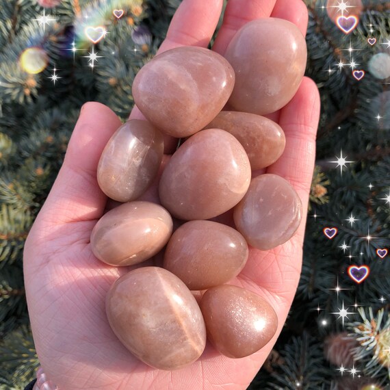 Peach Sunstone High Quality Crystal Tumbles From Madagascar - Etsy