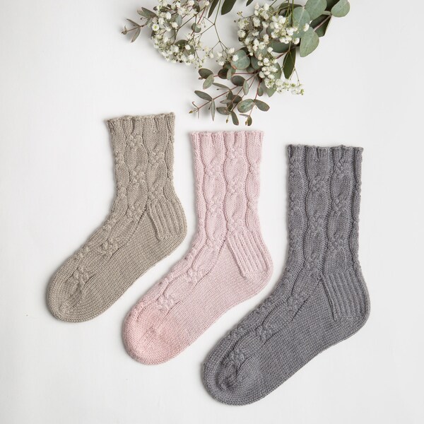 Cable Knit Socks - Etsy