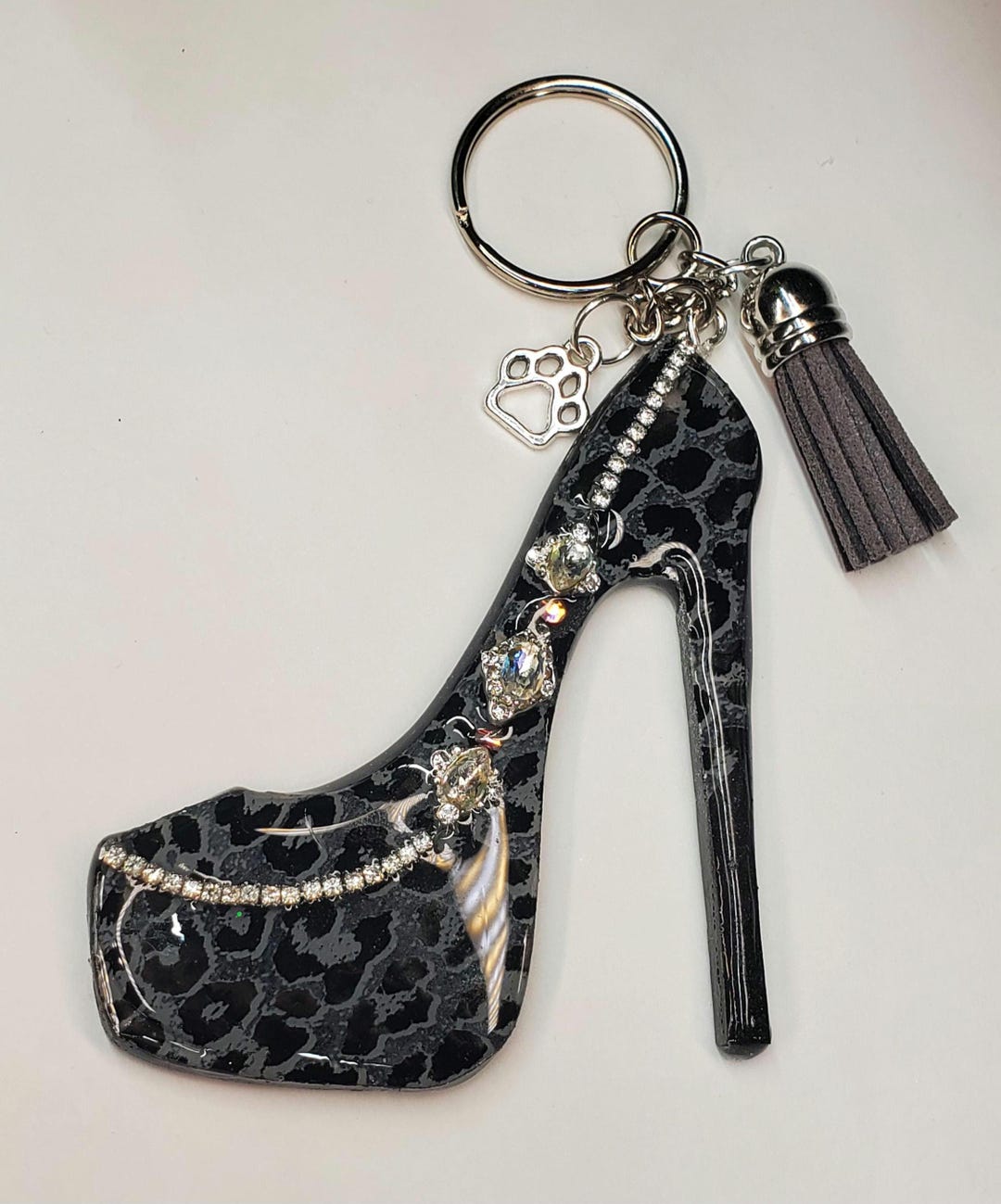 Leopard Print High Heel Shoe Keychain This Elegant Keychain is the ...