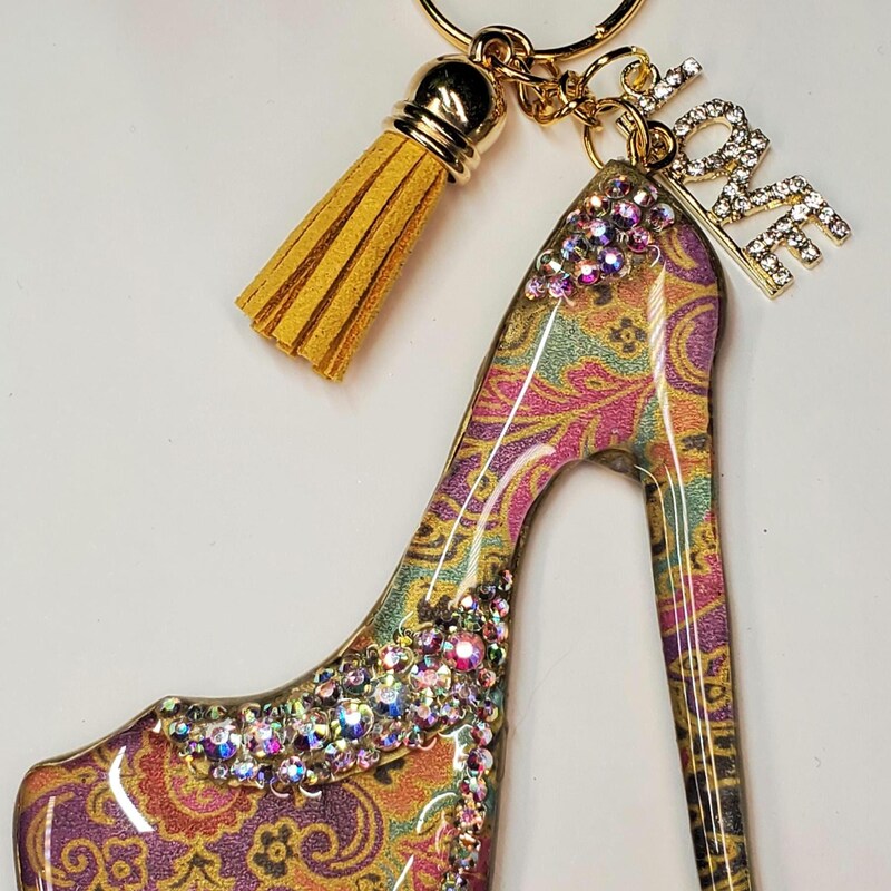Rhinestone High Heel Keychains - Etsy