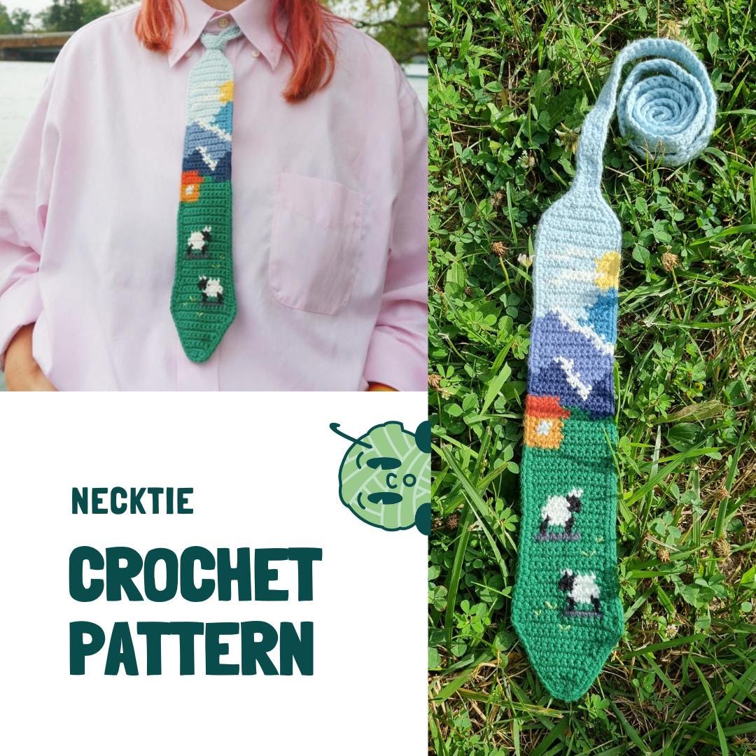 Necktie Crochet Pattern "peaceful Farmland" - Etsy