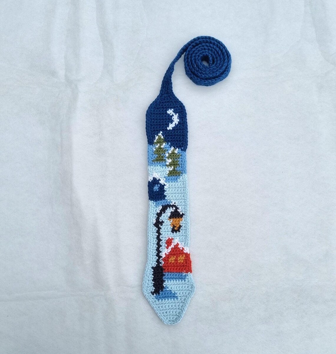 Winter Landscape Necktie Crochet Pattern - Etsy