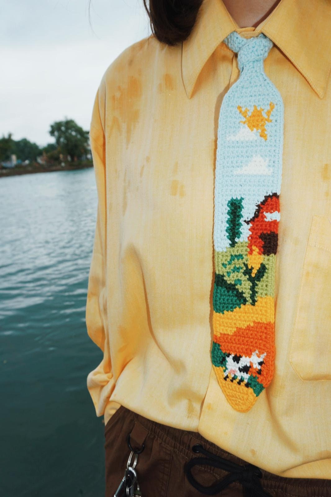 Necktie Crochet Pattern a Day on the Farm - Etsy