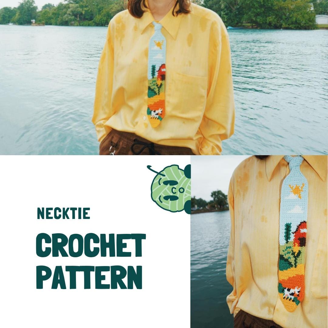 Necktie Crochet Pattern "a Day on the Farm" - Etsy