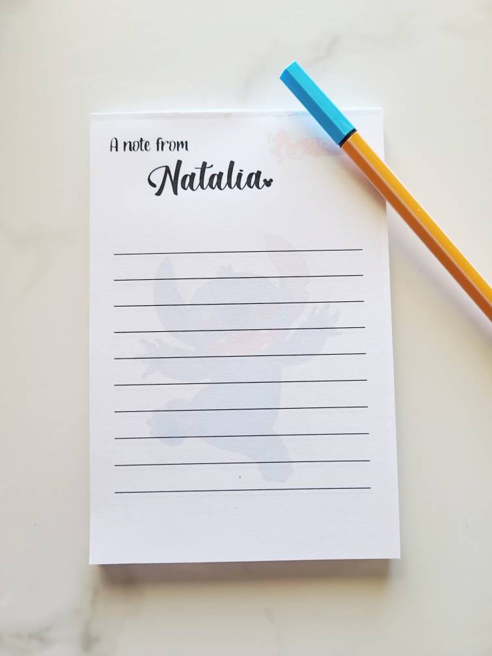 Custom Stitch Notepad Memopad 70 Pages Lilo and Stitch - Etsy