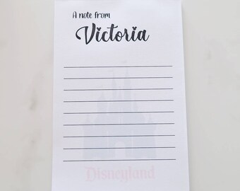 Disneyland Notepad - Etsy