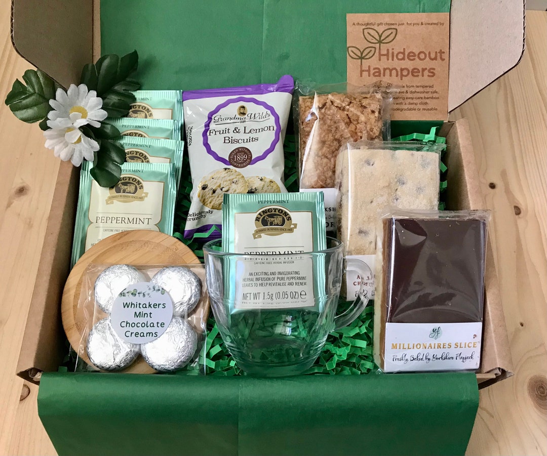 Peppermint Tea Afternoon Tea Hamper Gift Box Tea and Cake Tea Gift ...