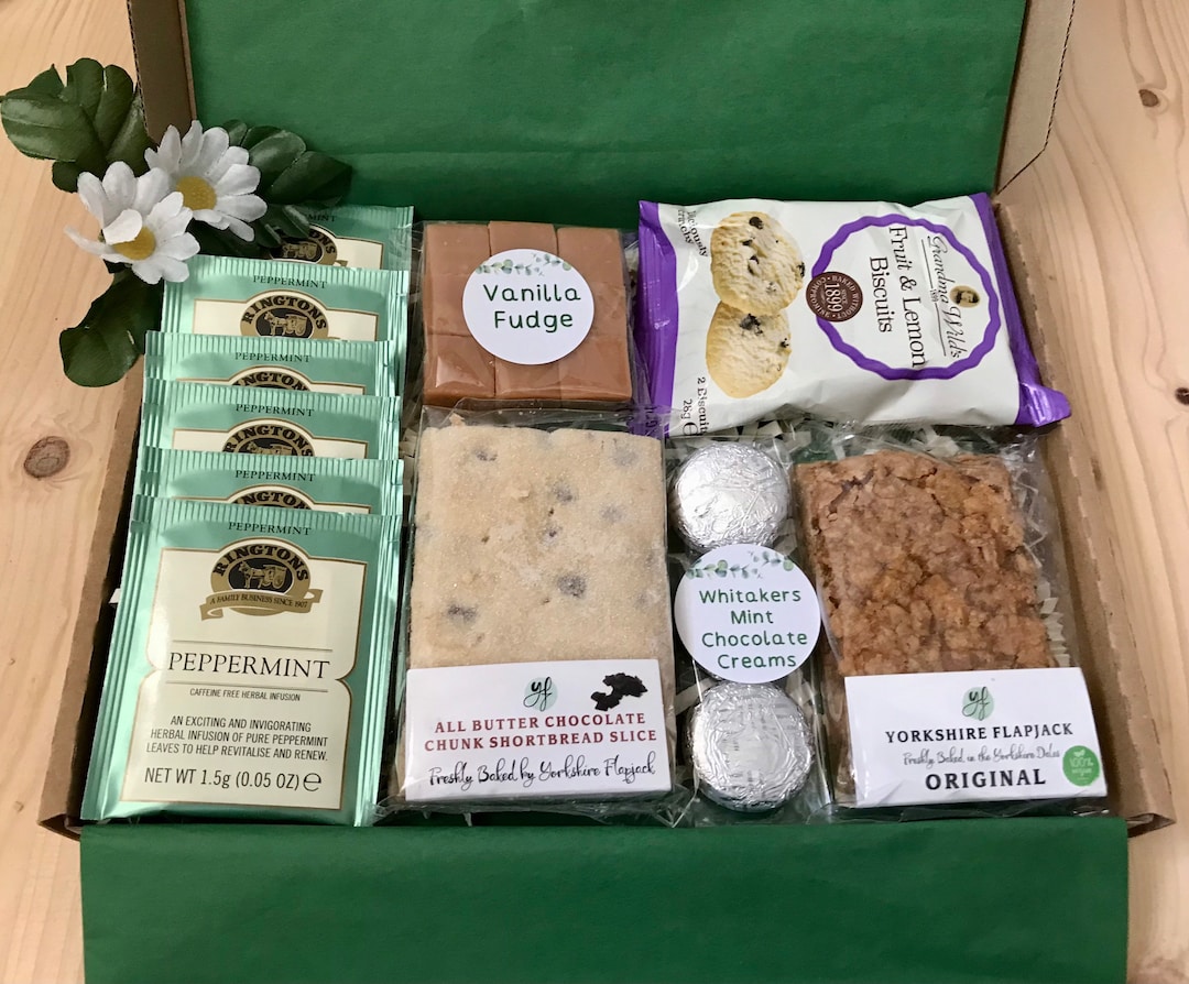 A Little Peppermint Tea Letterbox Gift Hamper Tea Gift Biscuits ...