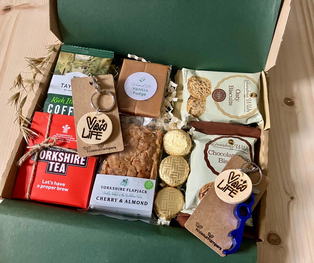 A Little ‘happy Camper’ Treat Letterbox Gift | Biscuits | Tea | Coffee ...