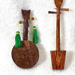 Vintage Chinese Carved Wood Miniature Instruments, Set of Four. - Etsy