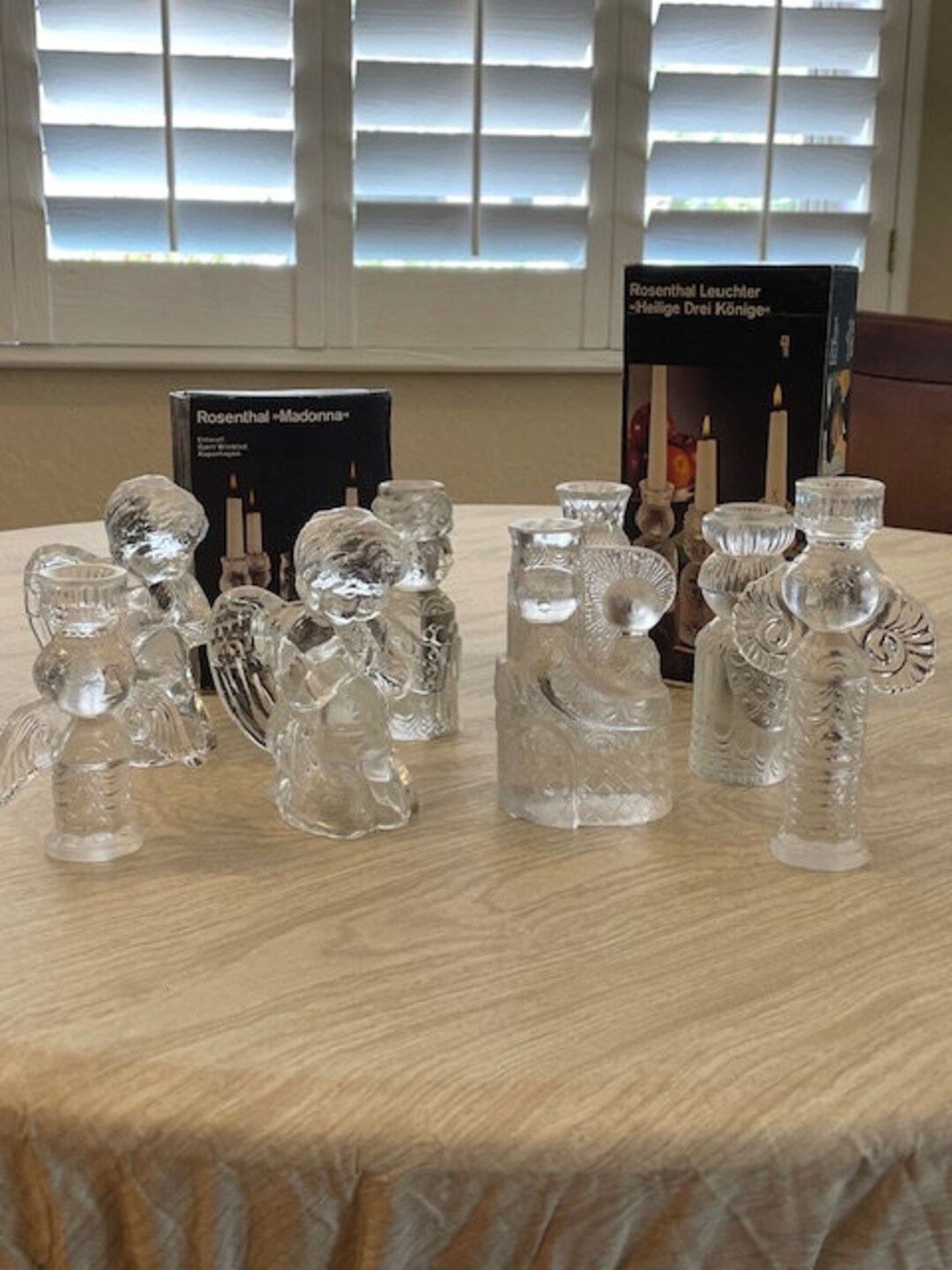 Bjorn Wiinblad Rosenthal Studio Lead Crystal Nativity Scene 6-piece Set ...