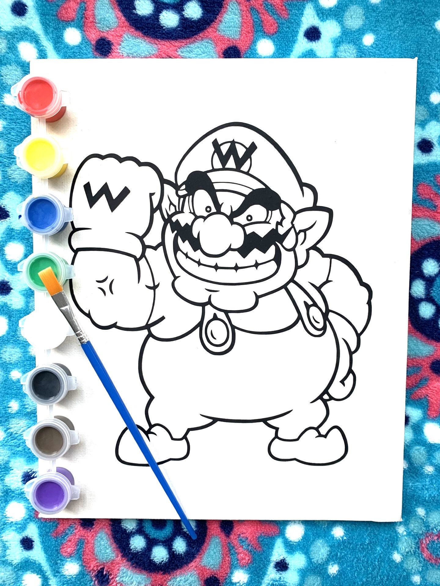 Pre Drawn Canvas, Mario, Paint Your Own, Mario Paint Party, Paint Party ...