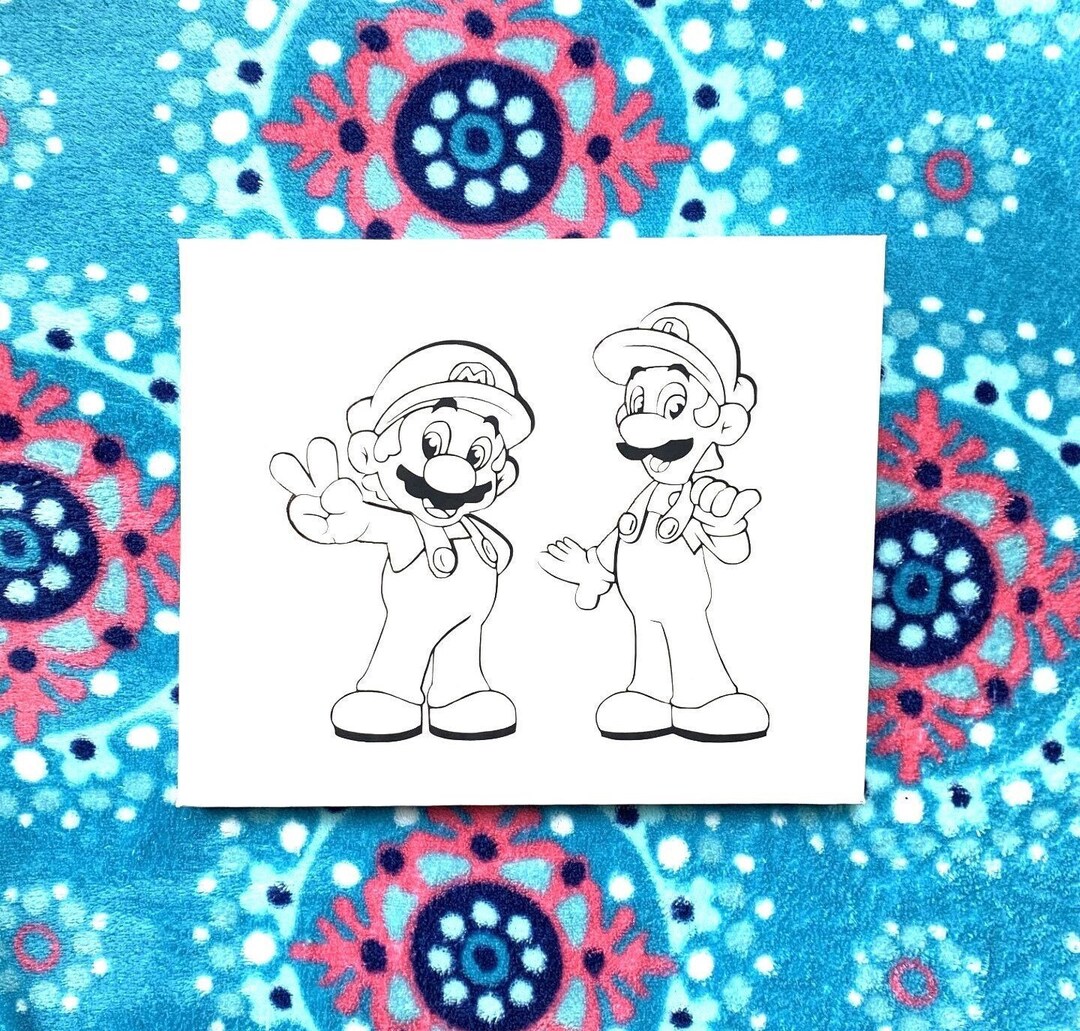 Pre Drawn Canvas, Mario, Paint Your Own, Mario Paint Party, Paint Party ...