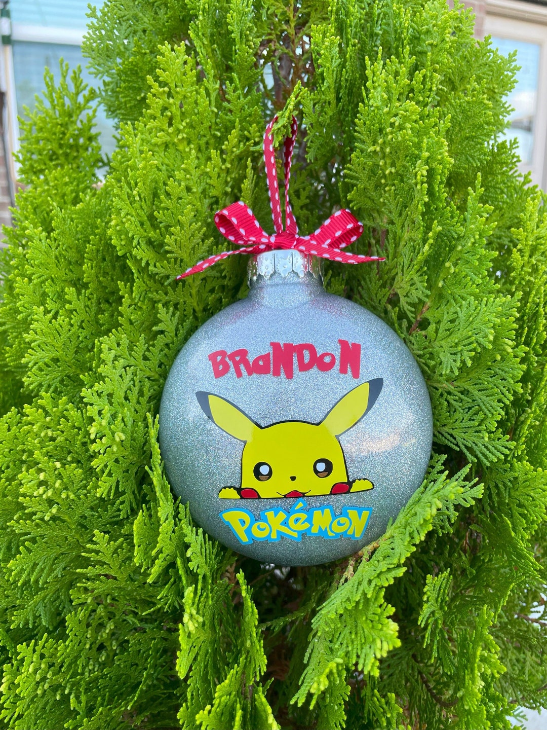 Pikachu Pokemon Christmas Ornament, Gift Personalized, Picachu Ornament ...