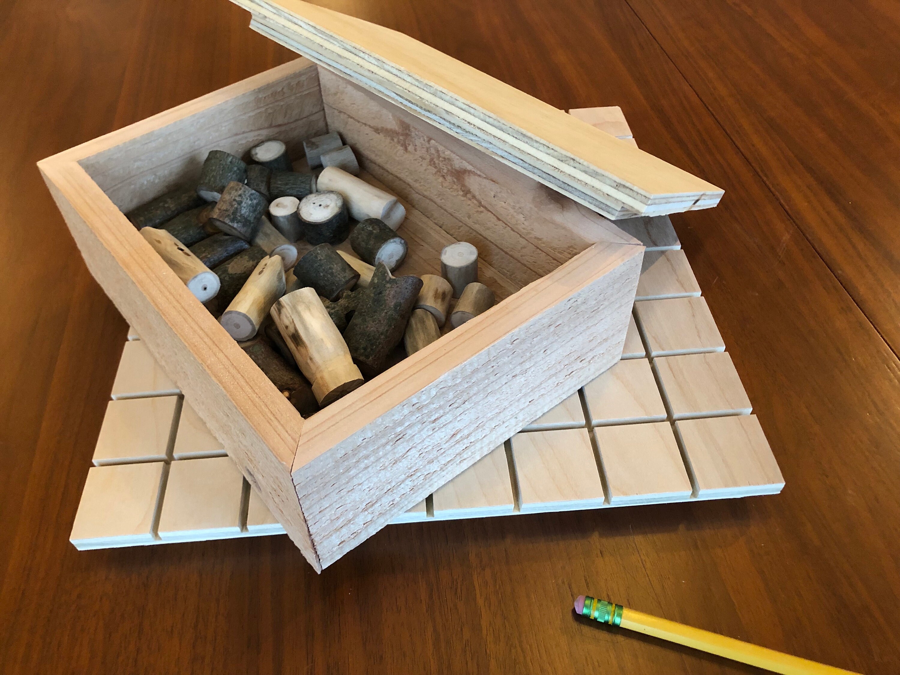 Hand-carved Wooden Chess Set With 11x11” Board, Made From Reclaimed ...
