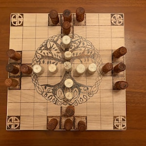 Tablut Hnefatafl Ancient Viking 9x9 Wooden Board Game - Etsy