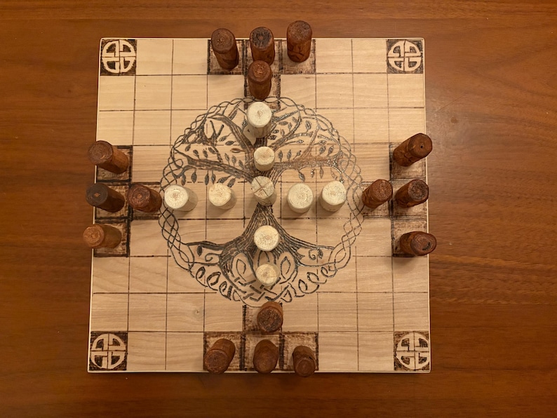 Tablut Hnefatafl Ancient Viking 9x9 Wooden Board Game - Etsy