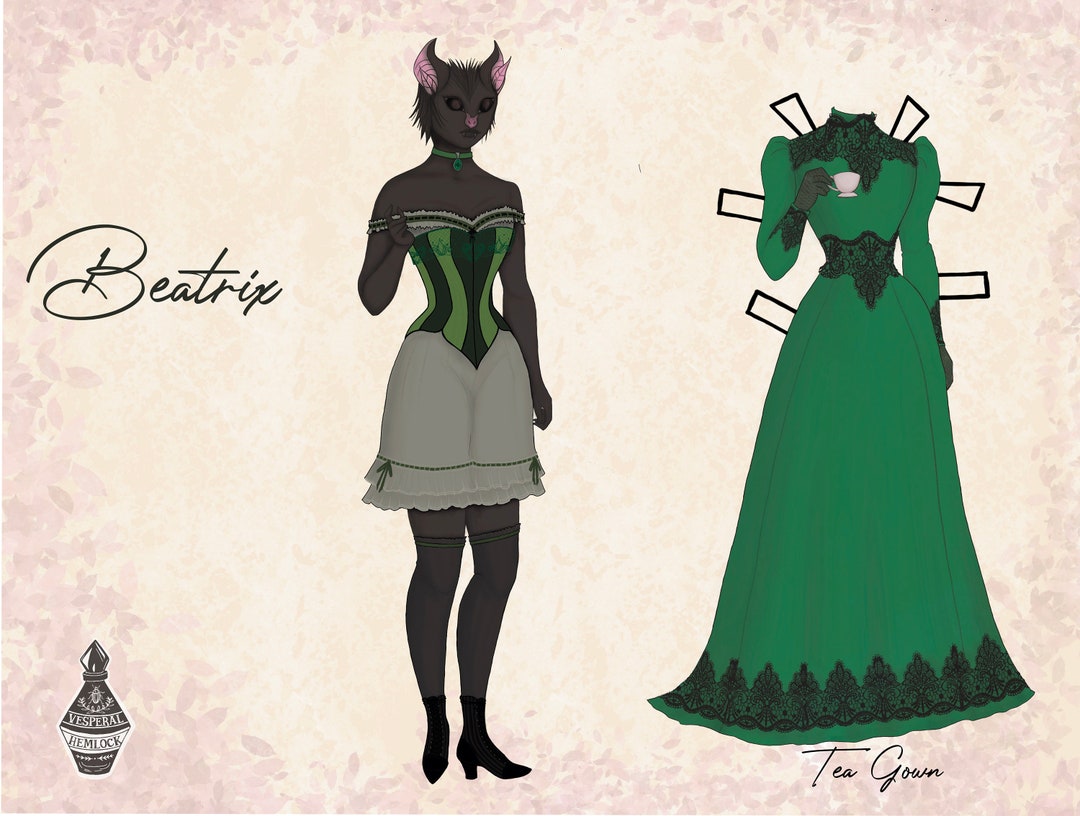 Beatrix Paper Doll - Etsy