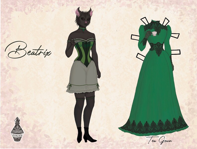 Beatrix Paper Doll - Etsy