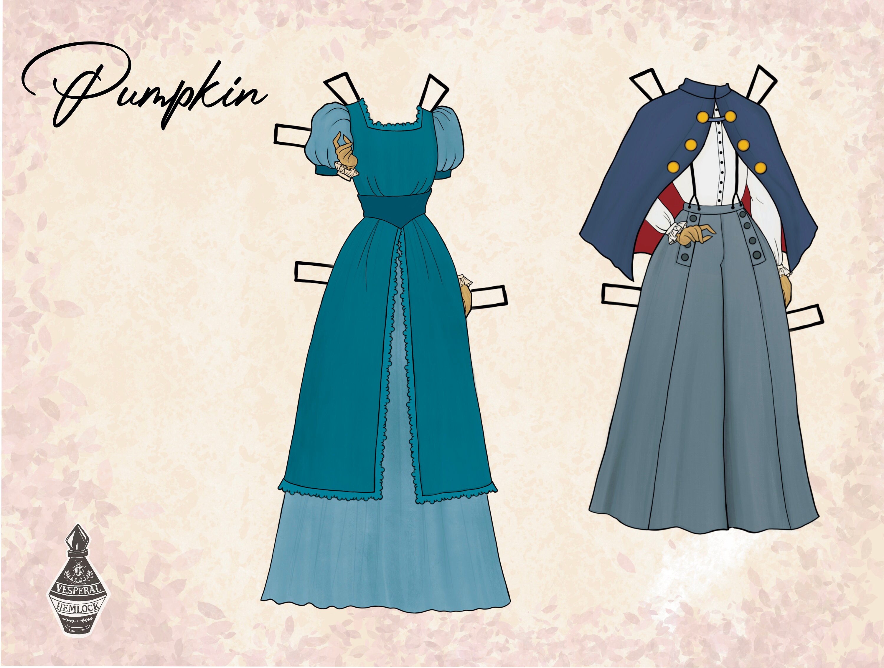 Pottsfield Pumpkin Paper Doll - Etsy