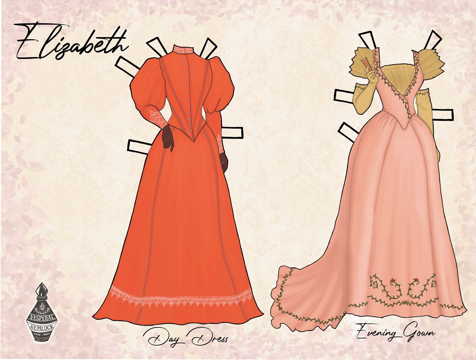 Elizabeth Paper Doll - Etsy