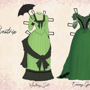 Beatrix Paper Doll - Etsy