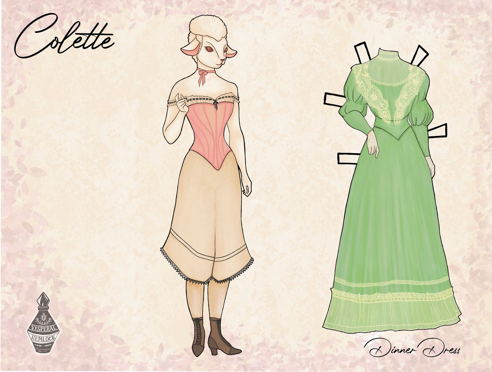 Colette Paper Doll - Etsy