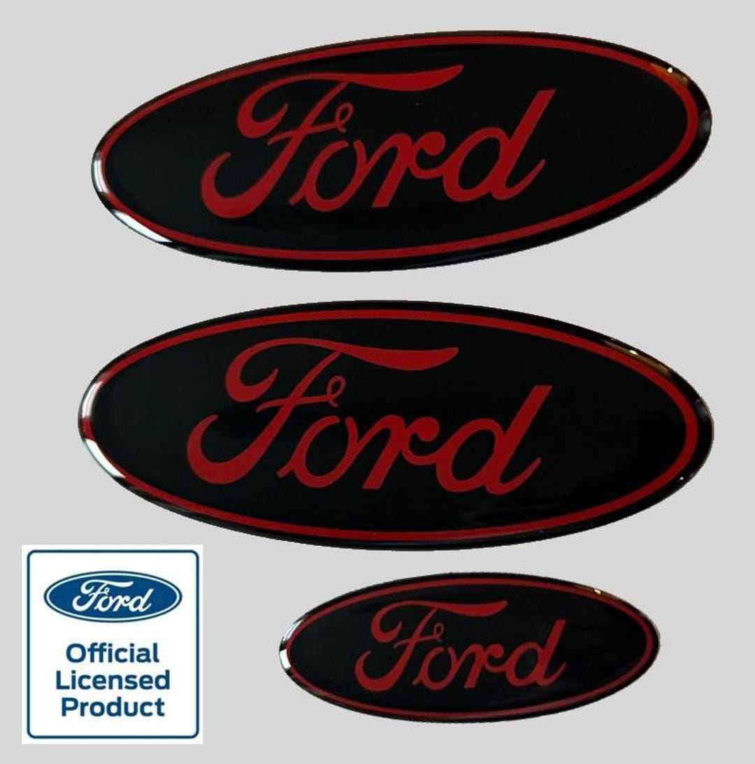 Ford EDGE Set of 3 Gel Coated Ford Logo Gel Coated Emblem Overlays ...