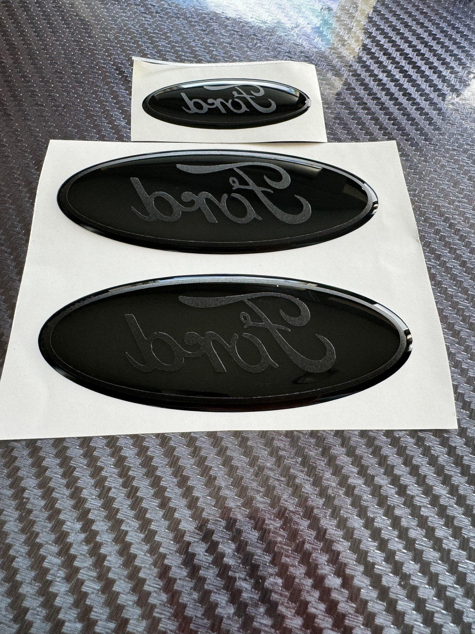 F150 2015-2023 Set of 3 Gel Coated Ford Logo Gel Coated Emblem Overlays ...