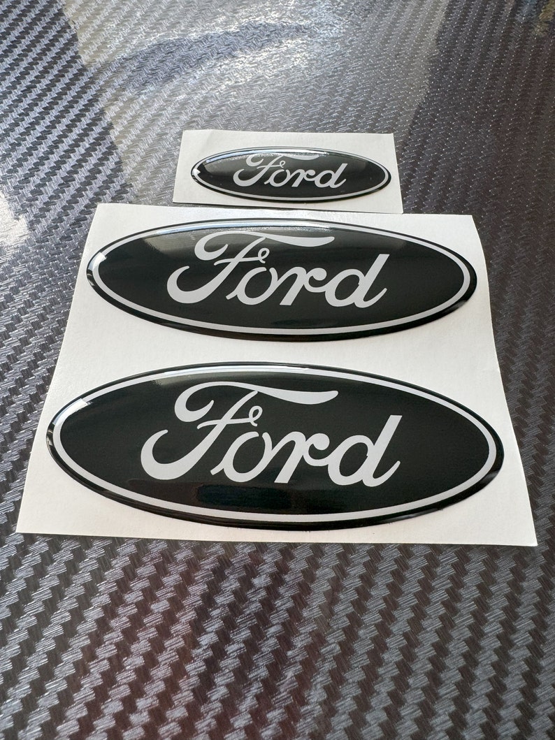 F150 2015-2023 Set of 3 Gel Coated Ford Logo Gel Coated Emblem Overlays ...