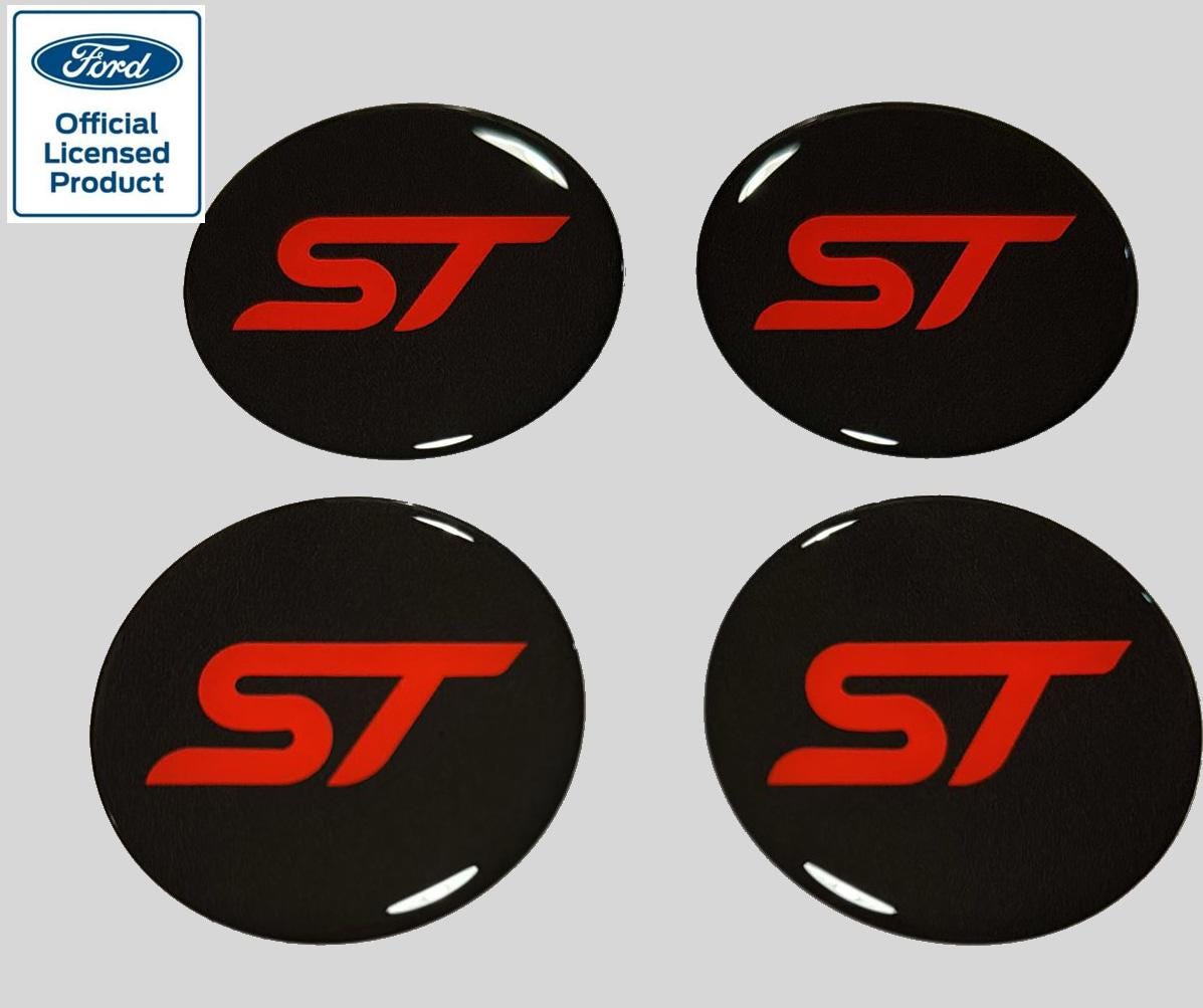 Ford Fiesta Stline St-line RS ST Gel Badge Overlays Wheel Centre 55mm ...