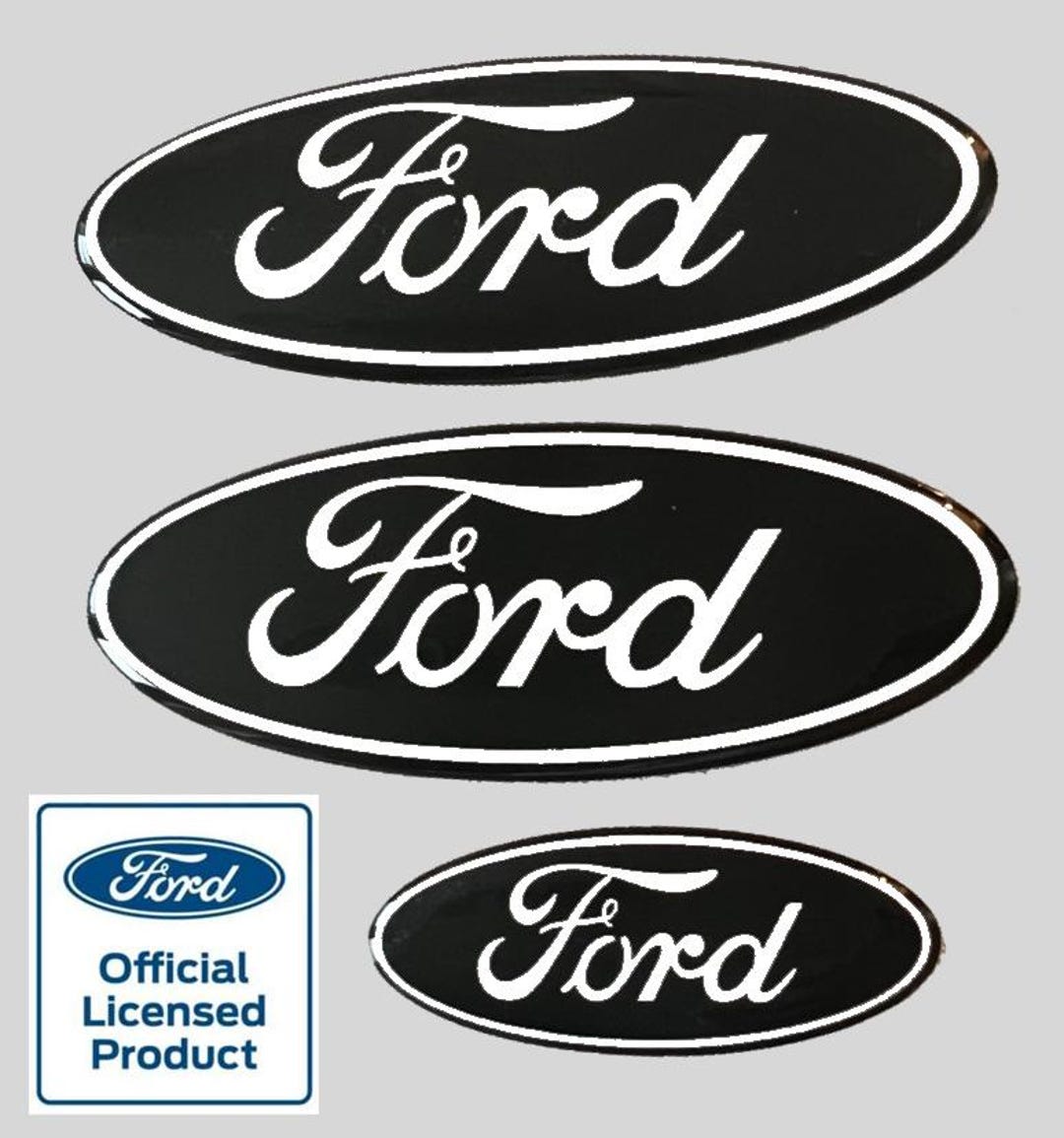Set of 3 Gel Coated Ford Logo Gel Coated Emblem Overlays Transit Custom ...