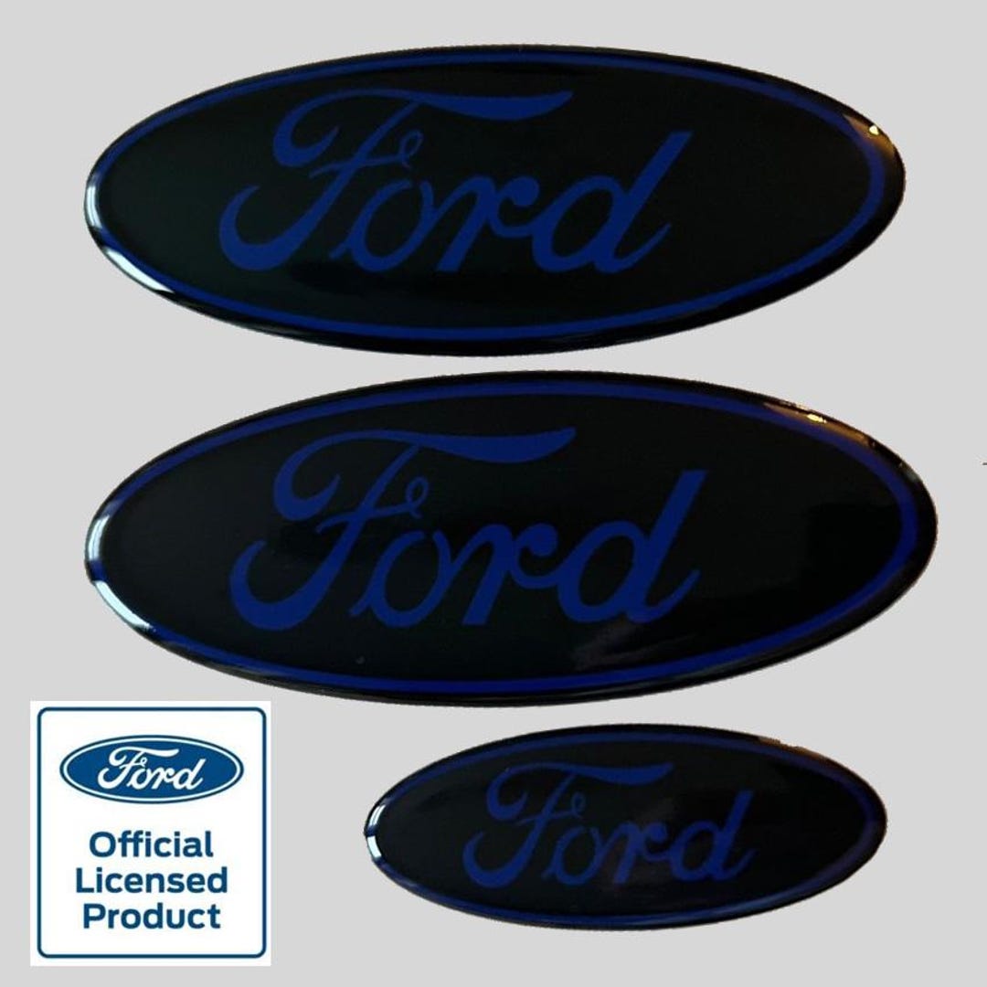 Set of 3 Gel Coated Ford Logo Gel Coated Emblem Overlays Transit Custom ...